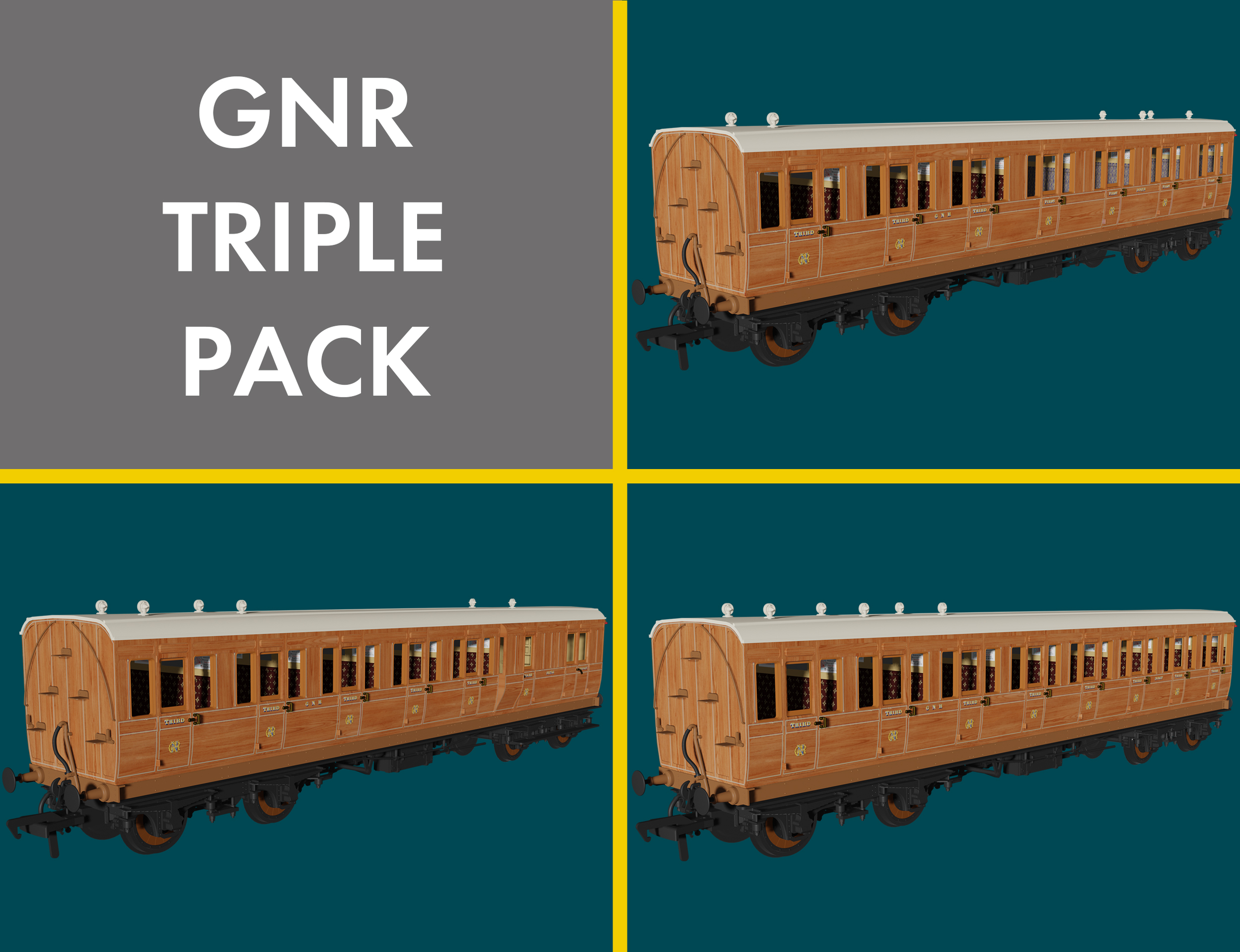 Rapido 978021 - GNR Evolution Non Corridor Carriage pack - OO gauge ...