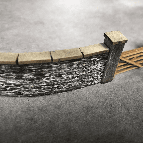 Scale Model Scenery KX072G 5ft Flexible Wall Old Stone Laser Cut Kit ...