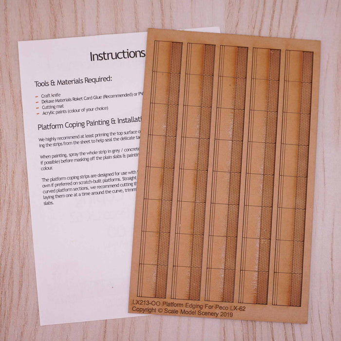 Scale Model Scenery LX213 Platform Coping With Tactile Paving, Laser C ...