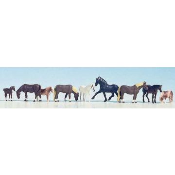 Noch 15761 Horses (9) Figure Set - OO / HO Scale — Model Railway Solutions