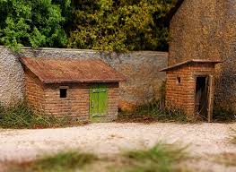 Model Scene 98529 Outhouse & Shed (Laser Cut) - HO Scale, 1:87 Scale ...