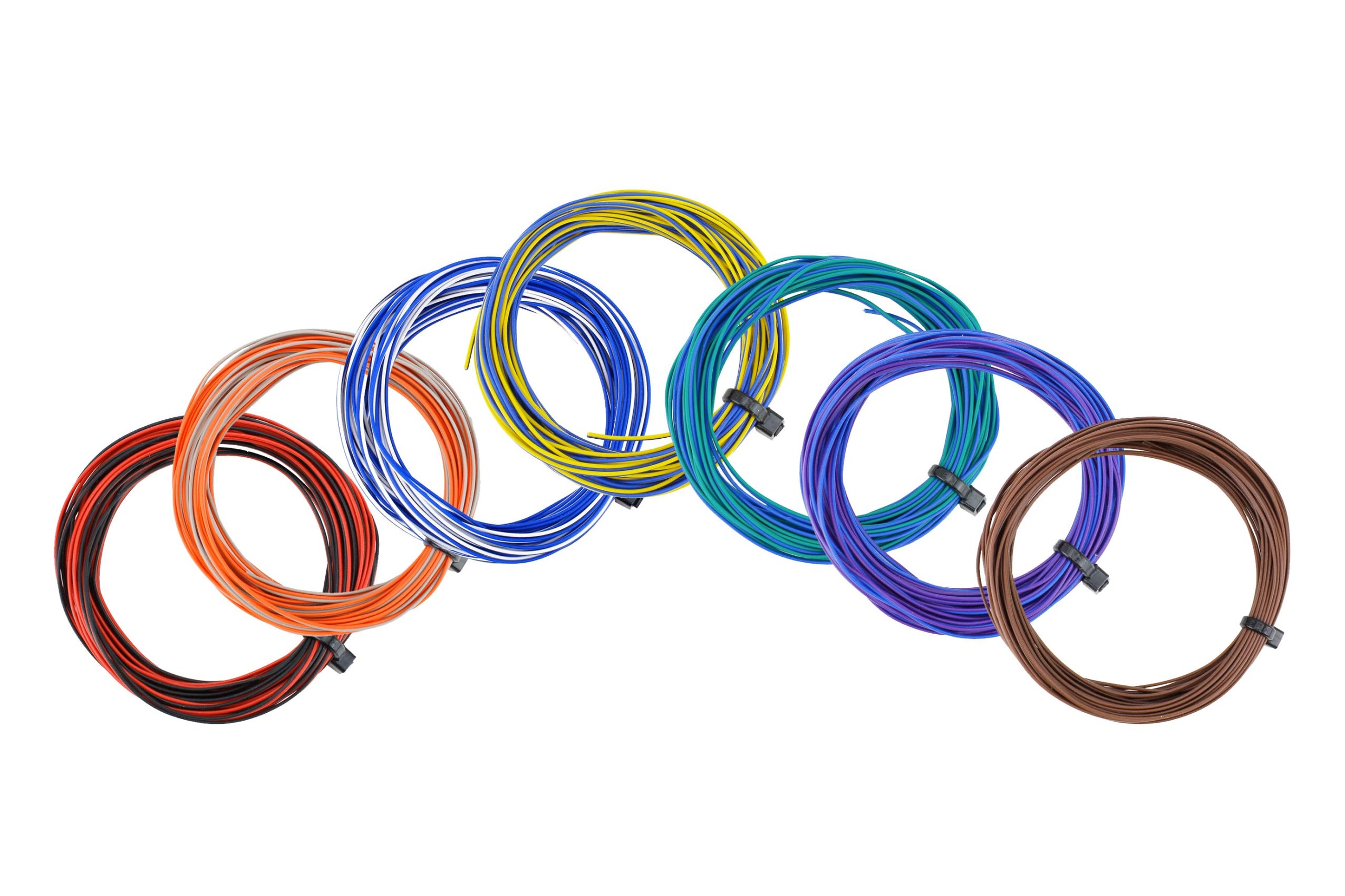 DCC Concepts DCW-32TSET TWIN Wire Decoder Stranded 6m (32g) Assorted P ...