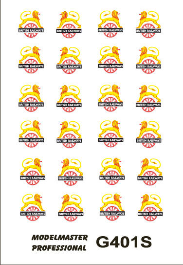 Modelmaster G401S BR Loco Emblems 1948-1956 (12 pairs of small emblems ...