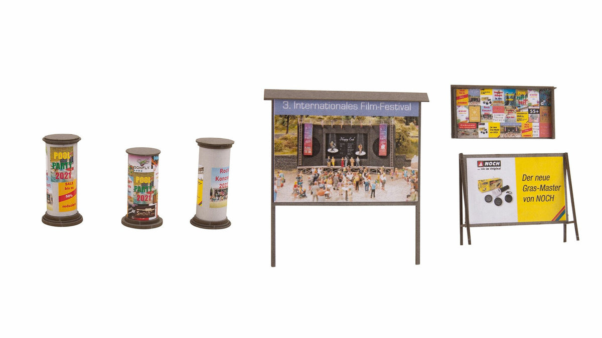 Noch 14669 Advertising Columns & BillBoards Laser Cut Minis, N Gauge ...